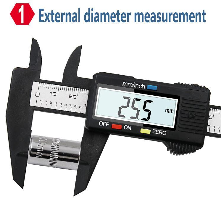 6'' 150mm LCD Digital Vernier Caliper Micrometer Measure Tool Gauge ...