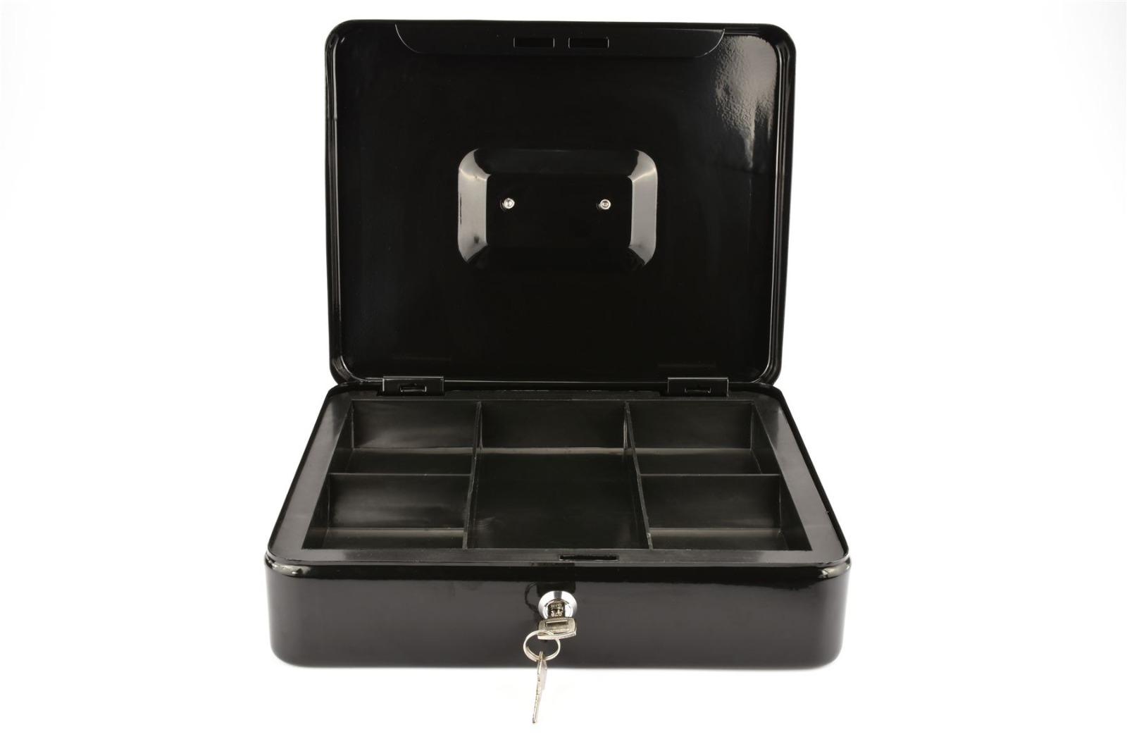 Set of 2 Metal Cash Box Money Bank Key Lockable - Buyerempire