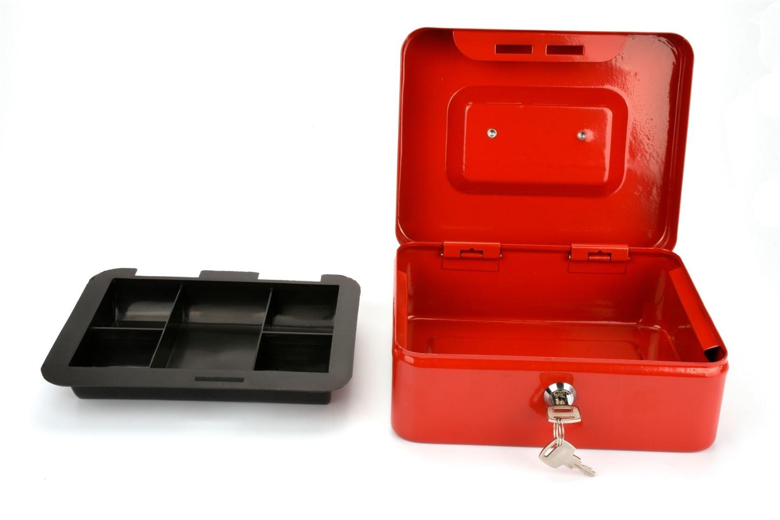 Set of 2 Metal Cash Box Money Bank Key Lockable - Buyerempire